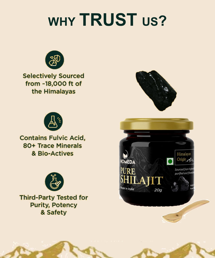 Homeda Pure Himalayan Shilajit Original (Ayurvedic Resin) – Shudh Online